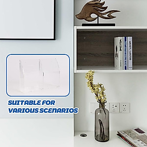 WEIHAOSKY Remote Control Holder, Clear Tv Remote Holder Wall Mount with Bottom Charging Hole, Phone Upright Charging Acrylic Wall Organizer, Wall Phone Holder Storage Box (1 compartment)