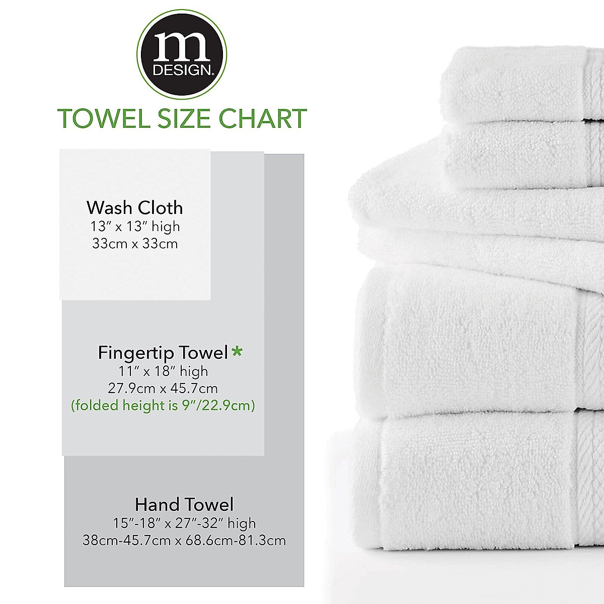 mDesign Decorative Modern Metal Fingertip, Hand Towel Holder Stand - for Bathroom Vanity Countertops to Display and Store Small Guest Towels - 2-Sided, 14" High - 2 Pack - Soft Brass