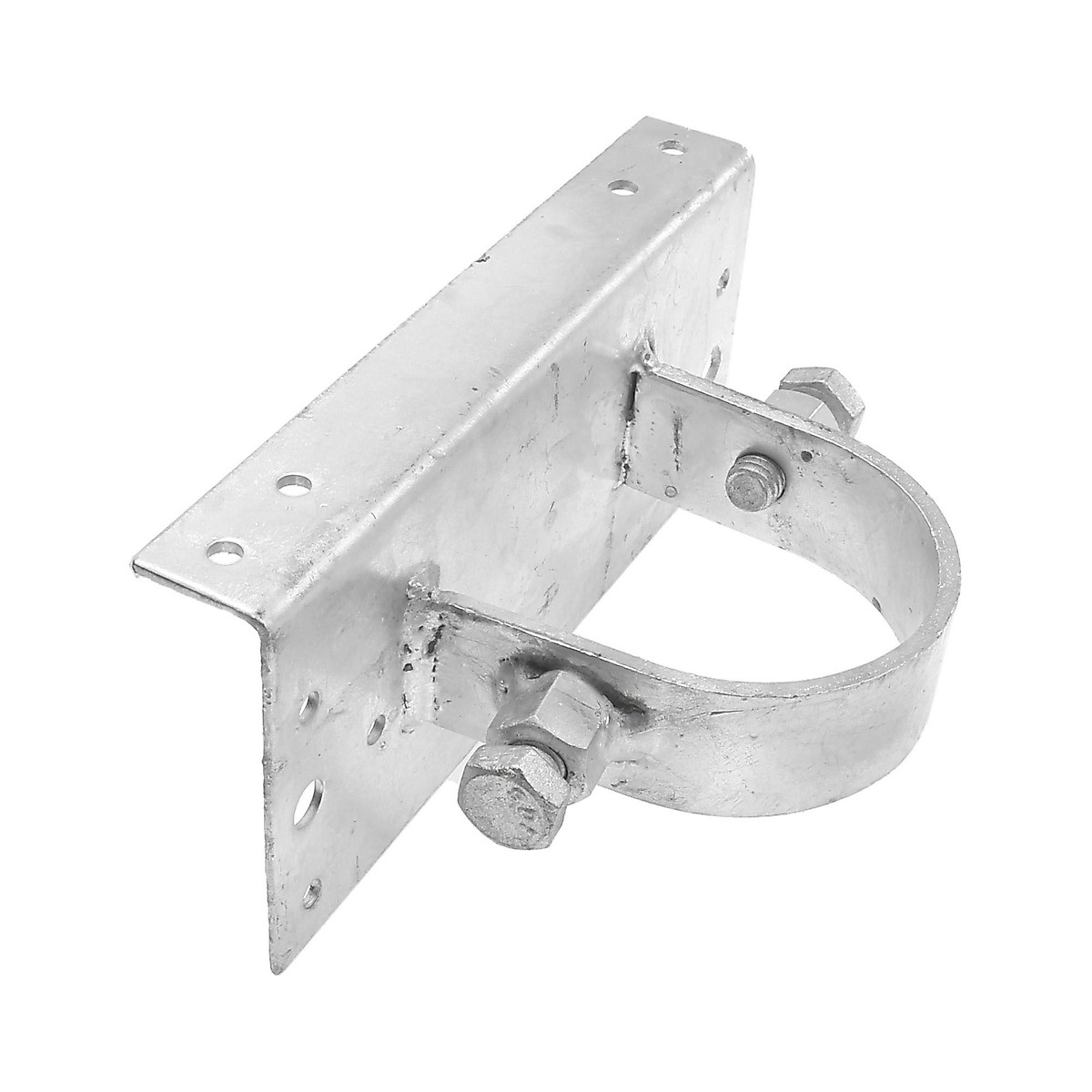 Chain Link Fence 2 1/2" [2 3/8" OD] x 6" Wood to Steel Post Adapters | Adapter Brackets | Wood Fence Steel Post Bracket (Pack of 4)