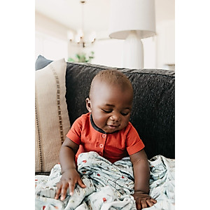 Copper Pearl Three-Layer Baby Blanket: Soft Baby Quilts for Boys and Girls | Breathable, Cozy, Toddler Blanket | Baby Quilt for Newborns | 46x46 Premium Polyester/Rayon | Trout