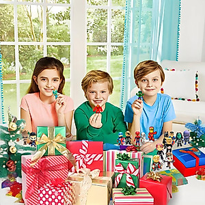 Superhero Kids Birthday Cake Decor Mini Character Toy Set,18/24 Pcs Action Hero Figurines for Cupcake and Easter Egg Decoration (24)