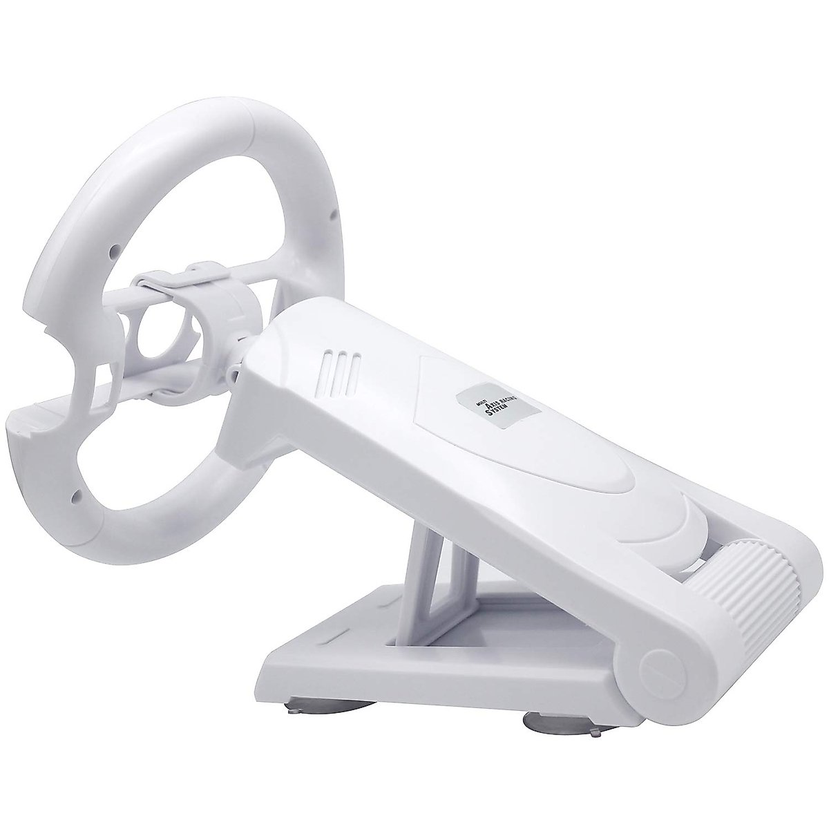 OSTENT Multi-angle Racing Game Steering Wheel Stand for Nintendo Wii Console Controller Color White