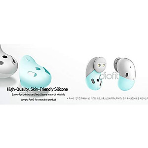 diofit Skin-Friendly Silicone Tips for Galaxy Buds Live. Comfortable Wearing. Stable Fit, 2 Pairs (White)