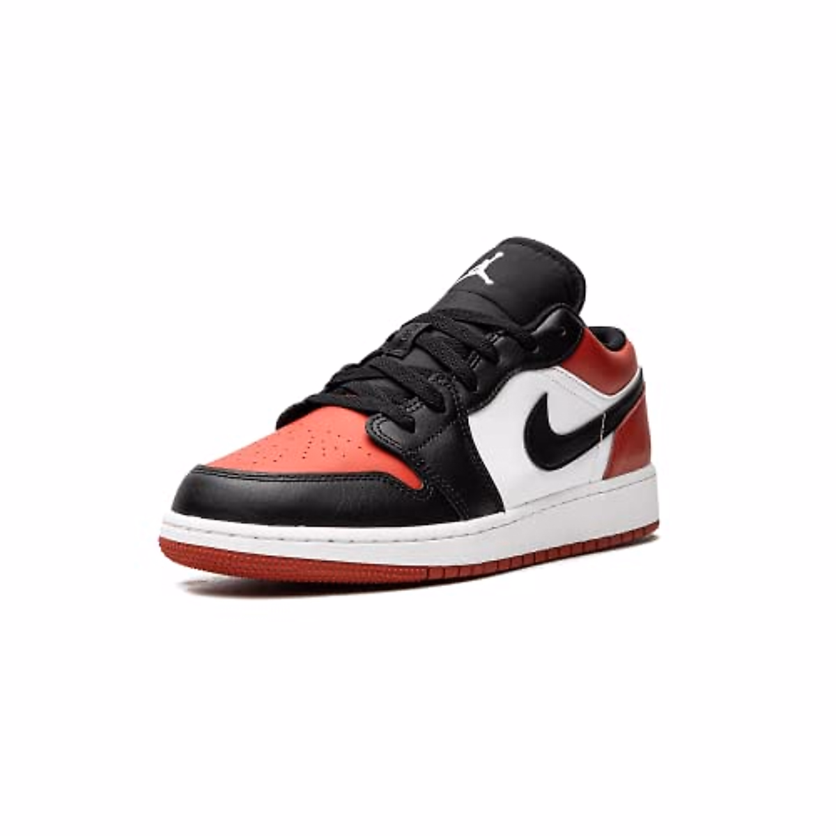 Nike Jordan Youth Air Jordan 1 Low GS 553560 612 Bred Toe - Size 4Y, Gym Red/White-black