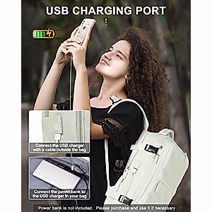 bergsalz Travel Backpack Essentials For Women Men Airline Approved Personal Item Travel Bag Carry On Bag Gym Waterproof Backpack Purse College Laptop Bag Green