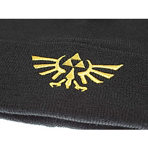 Bioworld Legend Of Zelda Wingcrest Triforce Knit Cuff Beanie Hat Cap
