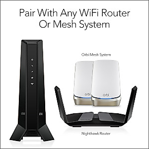 NETGEAR Nighthawk Multi-Gig Cable Modem (CM2000) - Compatible With All Cable Providers Incl. Xfinity, Spectrum, Cox - For Cable Plans up to 2.5Gbps - DOCSIS 3.1