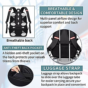 Lunch Bag Backpack, Insulated Cooler Lunch Box Backpack, Extra Large 17inch Travel Laptop Backpack 50L with USB Charging Port, Water Resistant Big work Backpack for Men Women , Grey