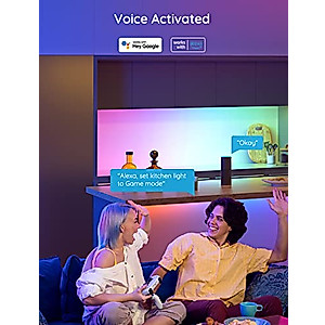 Govee RGBIC Alexa LED Strip Lights, Smart Segmented Color Control, 16.4ft WiFi, App LED Lights Work with Alexa and Google Assistant, Music Sync, Color Changing Lights for Bedroom, Desk and Kitchen