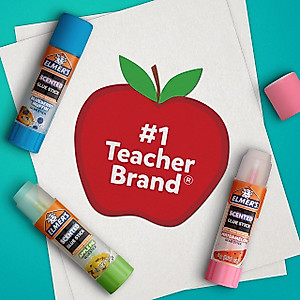 Elmer’s Scented Glue Sticks, Washable, Clear, Assorted Scents, 6 Grams, 6 Packs of 4 (24 Total Count)