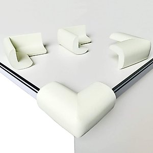 [8 Pack] Child Safety Corner Protectors, Canwn Soft Foam Baby Proofing Corner Guards Right Angle No Smell Table Corner Protectors for Baby and Kids(White)
