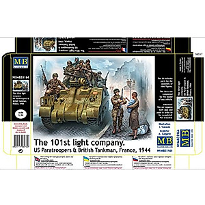 101 Light Company US Paratroopers and British Tankman 1944 1/35 Master Box 35164