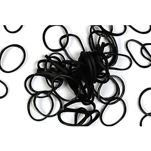 Rainbow Loom® Black Rubber Bands with 24 C-Clips (600 Count)