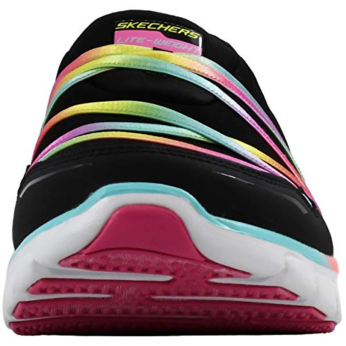 Skechers Sport Women's Air Streamer Slip-On Mule, Black/Multi, 7.5 M US