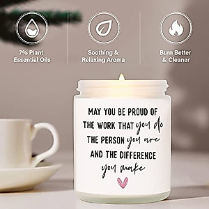 Afterprints Scented Candles Gifts for Women - Retirement/Farewell/Graduation/Thank You/Leaving Gifts for Coworker Teacher Boss Best Friend