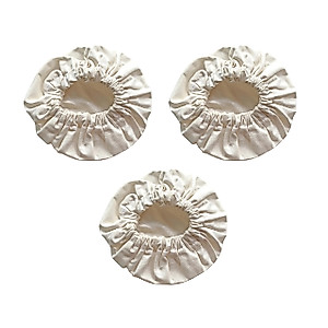 3- Pack Organic Jar Covers Unbleached Reusable 100% Cotton Elastic Kombucha Cloth Canning Lids - Ecofriendly (Fits Jar mouth ranging 2.5"- 4.5")