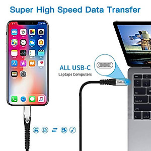 KINPS MFI Certified (10ft/3m) USB C to Lightning Fast Charging Cable Compatible with iPhone 12/11/11Pro/11 Pro Max/XS MAX/XS/XR/X, Supports Power Delivery(for Use with Type C Chargers), Black