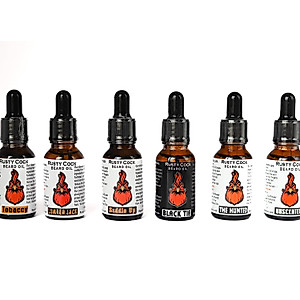 Rusty Cock Beard Oil - Funny Name/Serious Beard Care (Gunpowder & Lead Scent) - Our Smokin' Barrel