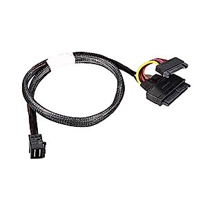 Dilinker 𝐃𝐢𝐋𝐢𝐧𝐤𝐞𝐫 50CM HD Mini-SAS(SFF-8643) to U.2 (SFF-8639) NVMe SSD Cable