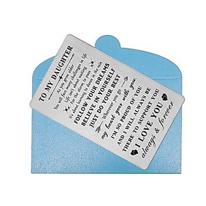 HYHYDHP Mothers Day Gifts for Daughter - Daughter Birthday Cards from Mom Dad - Proud Daughter Graduation Ideas