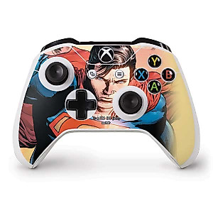 Skinit Decal Gaming Skin Compatible with Xbox One S Controller - Officially Licensed Warner Bros Superman Super Strength Design