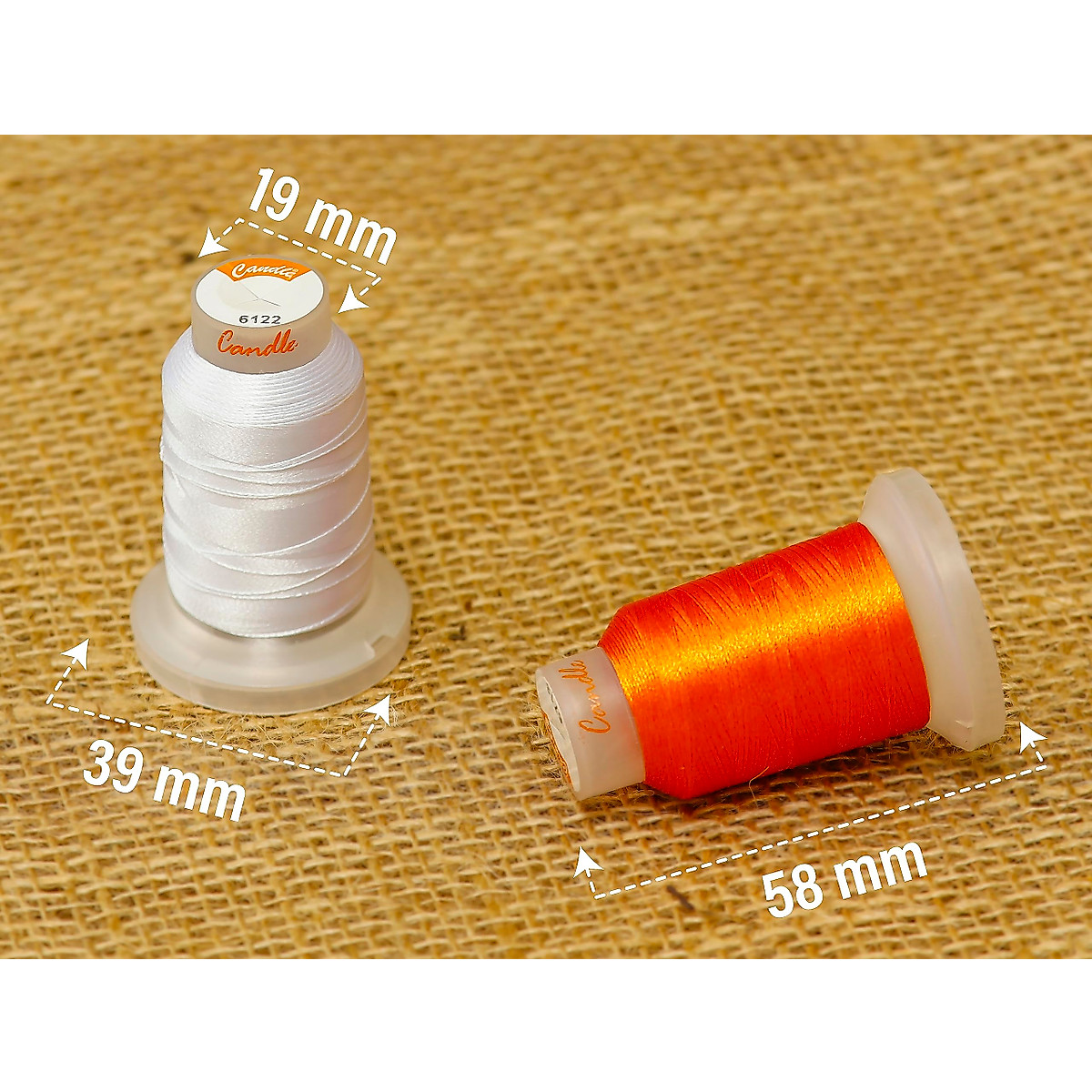 Candle 63 Colors Embroidery Machine Thread - Kit of Polyester Brother Thread Spools 500M (550 Yards) for Home Users