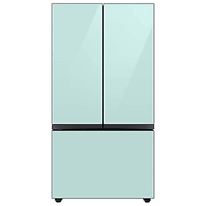 SAMSUNG Morning Blue Glass BESPOKE 3-Door French Door Refrigerator Top Panel