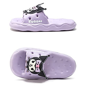 Ohjijinn Kawaii Slides Anime Summer Open Toe Pillow Slides Sandals, Funny Beach Slippers with Cushioned Thick Sole, Cloud Slides for Women