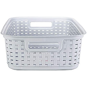 Sterilite 12726A06 15" X 12.25" X 5.25" Cement Short Weave Basket