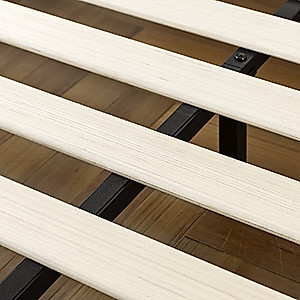 ZINUS 7 Inch Trisha Low Profile Platforma Bed Frame Mattress Foundation with Tufted Headboard, Box Spring Optional, Wood Slat Support, King, Grey