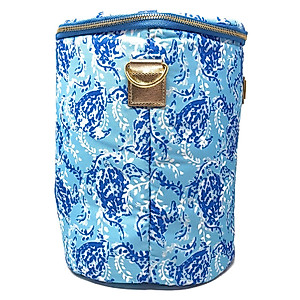 Lilly Pulitzer Blue Insulated Beach Cooler with Adjustable Strap, Turtley Awesome