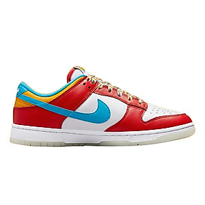 Nike Mens Dunk Low DH8009 600''Lebron James - Fruity Pebbles - Size 11, White/Red/Blue/Yellow