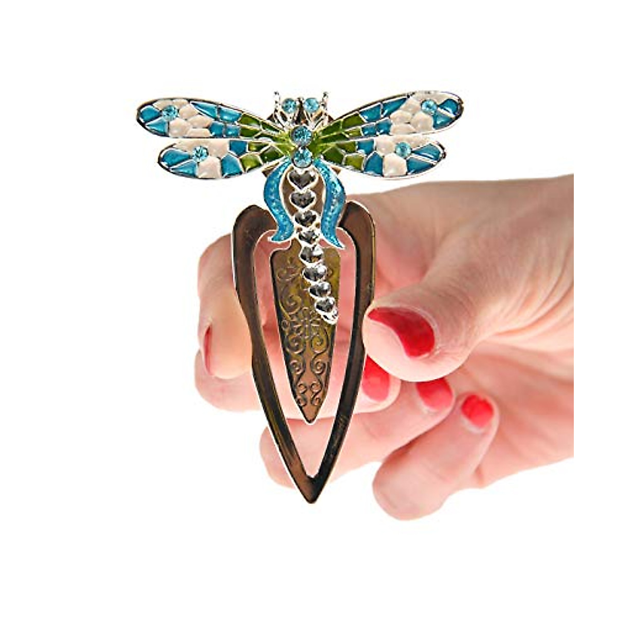HOME-X Art Deco Dragonfly Colorful Bookmark, Tea Party Favor, Teacher Gift