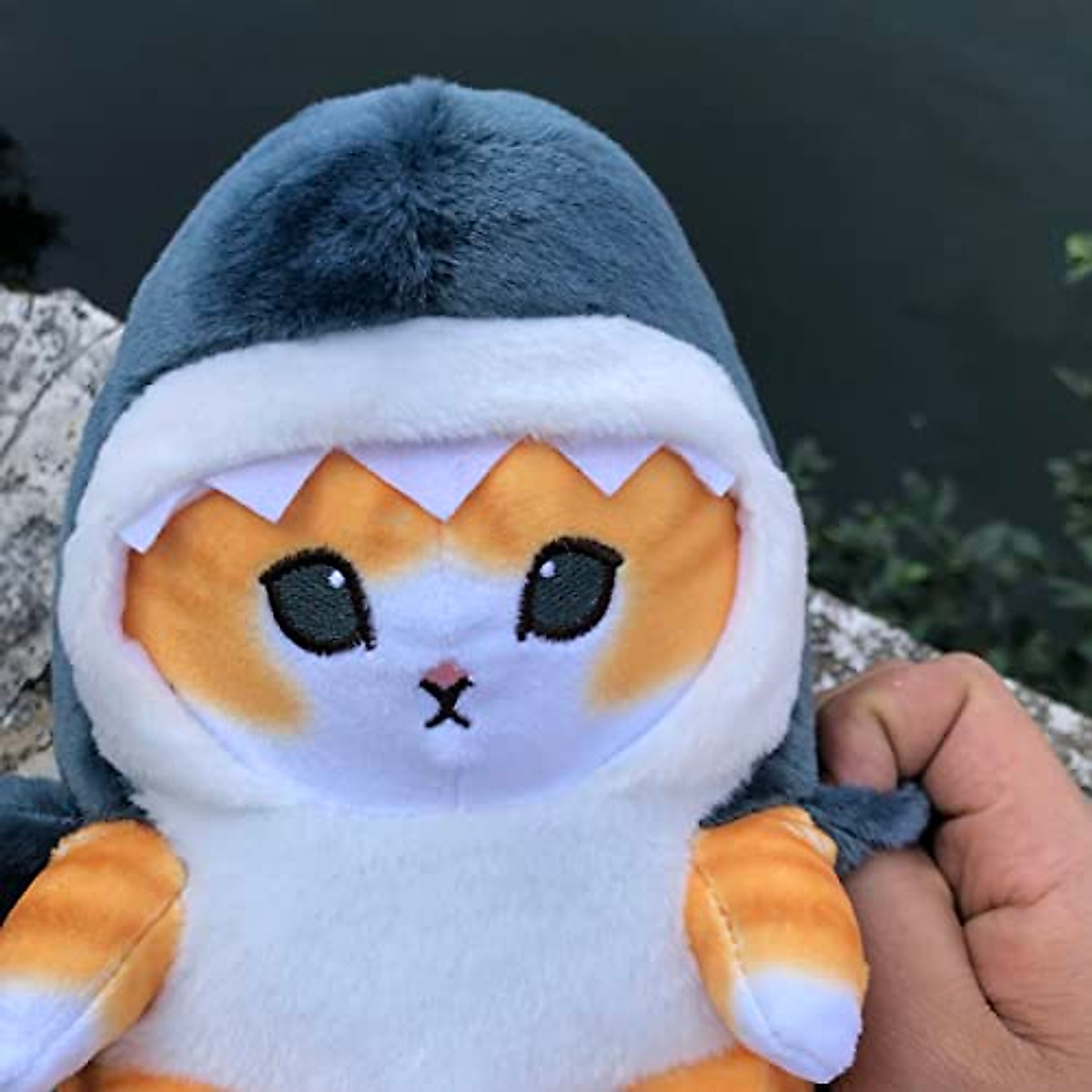 8.1'' Shark Cat Funny Cute Stuffed Animal Doll ，Shark Cat Plush Toy
