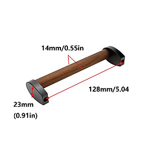 Antrader Cabinet Pulls,Walnut Wood Cabinet Handles, Hole Centers:5"(128mm),Pack of 4