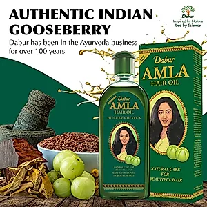Dabur Amla Hair Oil - Amla Oil, Amla Hair Oil, Amla Oil for Healthy Hair and Moisturized Scalp, Indian Hair Oil for Men and Women, Bio Oil for Hair, Natural Care for Beautiful Hair (500ml)