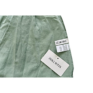 JNKLWPJS Toddler Baby Girl Cotton Linen Ruffle Halter Sleeveless Kids Casual Beach Party Dresses Green 90CM