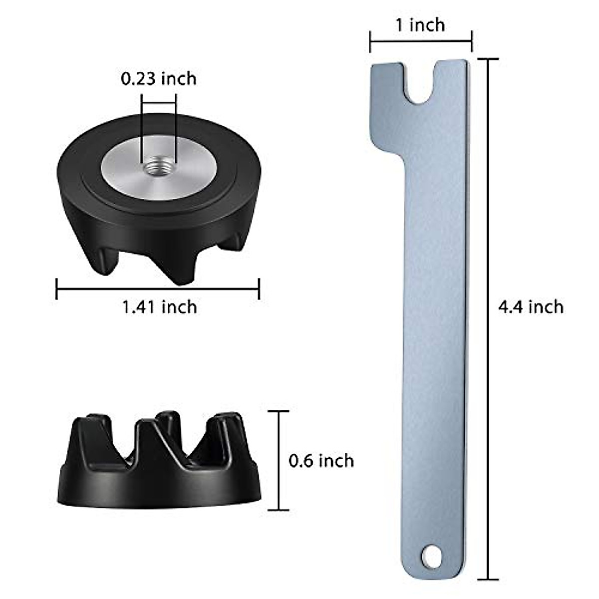 5 Packs 9704230 Blender Coupler Blender Coupling Replacment Parts with 1 Wrench Compatible with KitchenAid WP9704230VP WP9704230