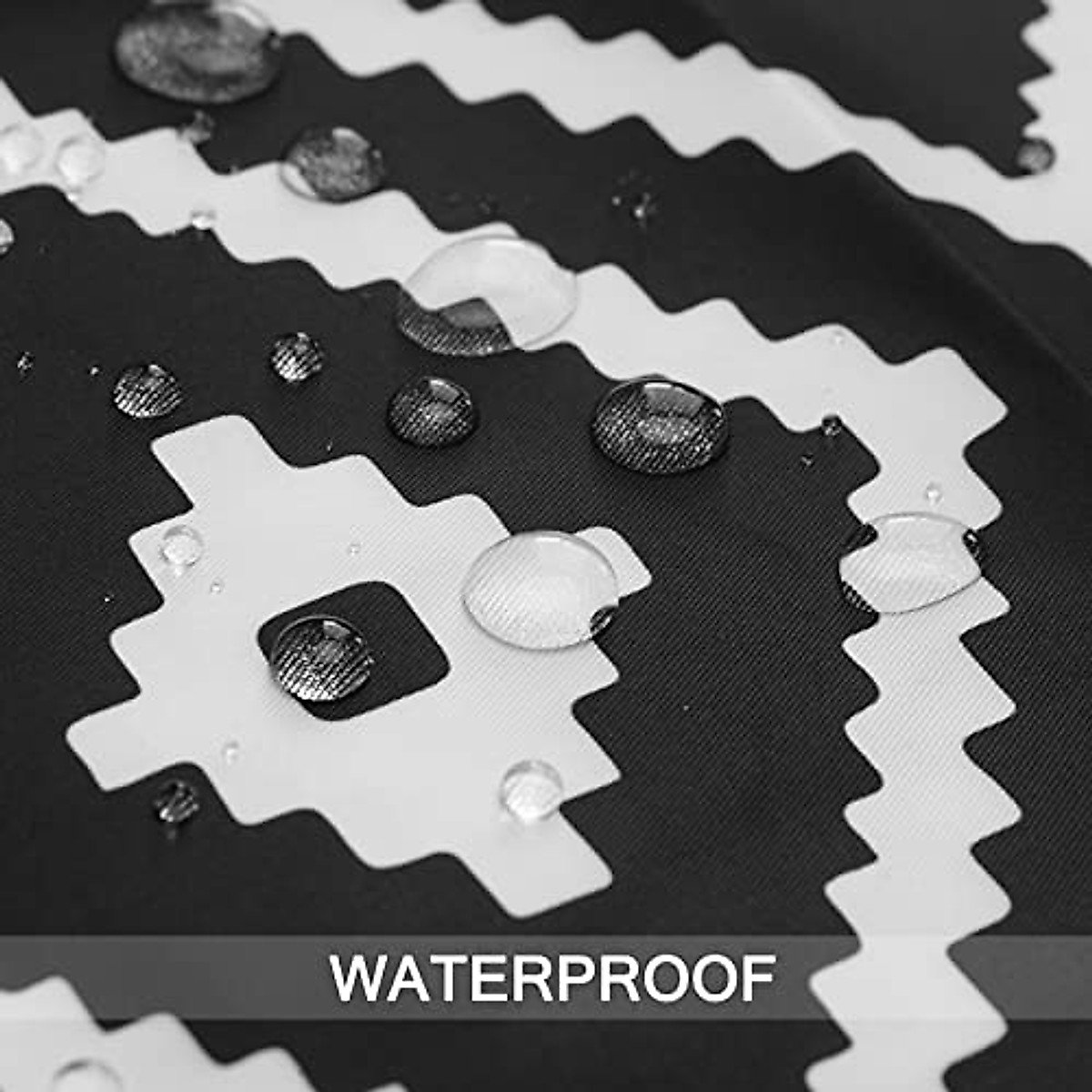 Adabana Outdoor Waterproof Boho Pillow Covers 18x18 Decorative Black and White Outdoor Throw Pillows Cover for Patio Furniture Pack of 2