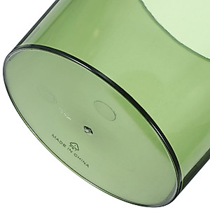MAGICLULU 2pcs Plastic Waste Basket Clear Round Trash Can Small Wastebasket Garbage Container Bin Trash Bin for Home Bathroom Bedroom Kitchen College Dorm Office Craft Room Orange and Green
