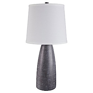 Signature Design by Ashley Shavontae Modern Table Lamp, 2 Count Lamps, 27.5", Gray