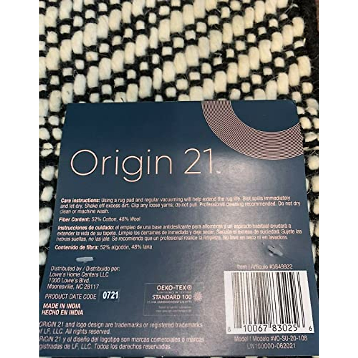Origin 21 Black Diamond Rug 2X3 Indoor