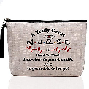 Hanamiya Na A Truly Great Nurse is Hard to Find-Makeup Bag, Nurse Gifts for Women, Christmas Gifts for Nurses - Nursing, Nurse Practitioner Gifts - Funny Nurse Appreciation Gifts
