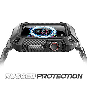 SUPCASE [Unicorn Beetle Pro] Designed for Apple Watch Series 8/7/6/SE/5/4 [41/40mm], Rugged Protective Case with Strap Bands (Black)
