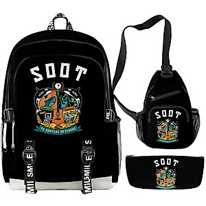 Wilbur Soot Merch Backpack Oxford School Bag Teenager Child Bag Travel Backpack (1)