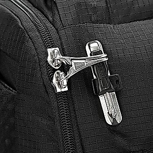 Pacsafe Vibe 28 Liter Anti Theft Commuter Backpack Opens Suitcase Style and Fits 16 inch Laptop Casual Daypack, Black, One Size