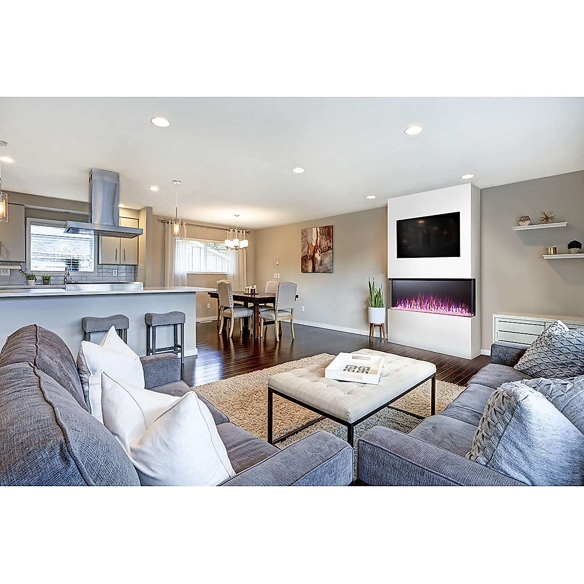 Napoleon Trivista 50 inch Wall Mount Electric Fireplace - Black, NEFB50H-3SV