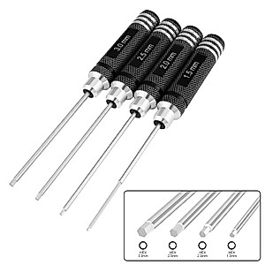 RC Hex Driver Set - 4pcs Hex Allen Screwdriver Kit 1.5mm 2.0mm 2.5mm 3.0mm Key Driver Repair Tools for Rc Car Traxxas Helicopter3