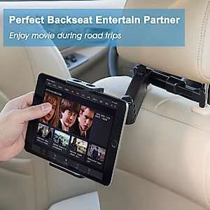YIYANT Tablet iPad Holder for Car Headrest Mount, iPad Car Backseat Seat Holder Long Road Trip Travel Accessories Essentials for Kids Adults Fits All 4.7-11" cellphones iPad/Mini/Pro Galaxy
