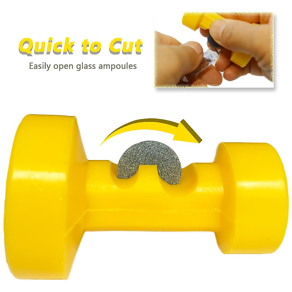 SunMelt Ampoule Vial Bottle Opener, Double-Head Decapper Nursing Cutter Operation Supplies for Science Lab, Clinic, Home Care, 2 PCS